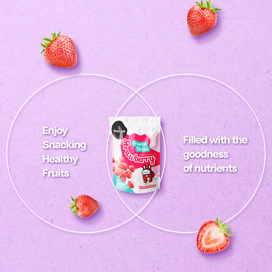 Space Lab Freeze Dried Wholepiece Strawberry 90g